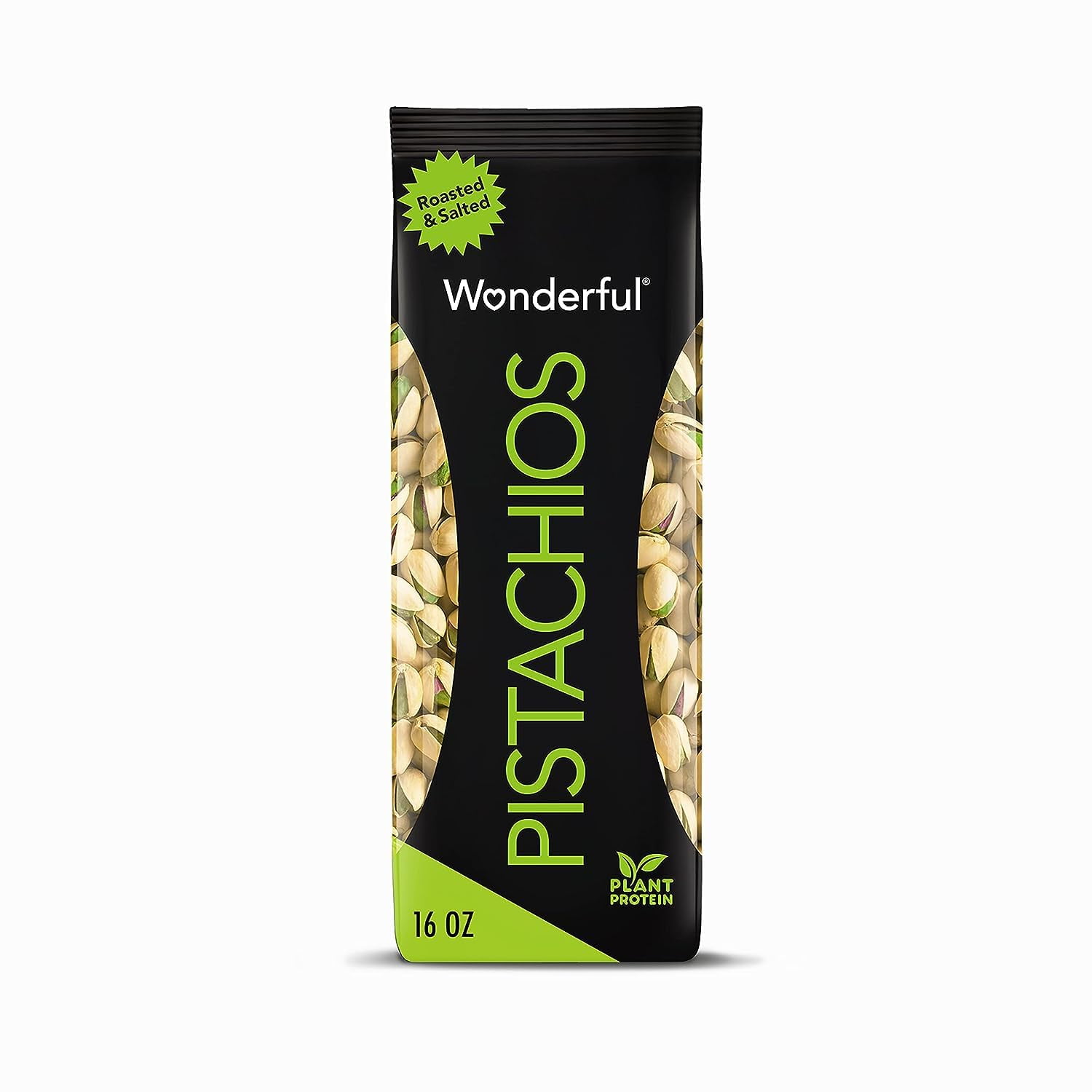 Wonderful Pistachios In Shell, Roasted & BSL1 Salted Nuts, 16 Ounce Bag ...