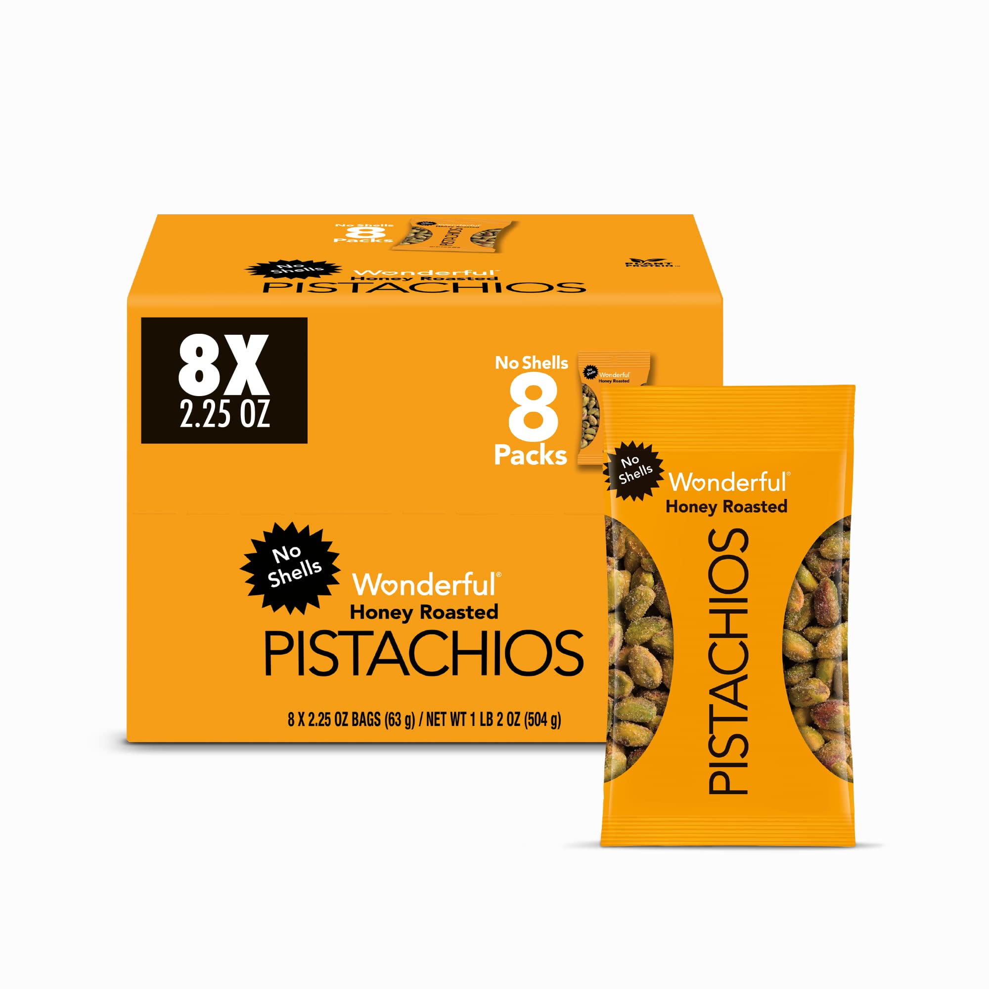 Wonderful Pistachios No Shells, DEF29 Honey Roasted Nuts, 2.25 Ounce ...