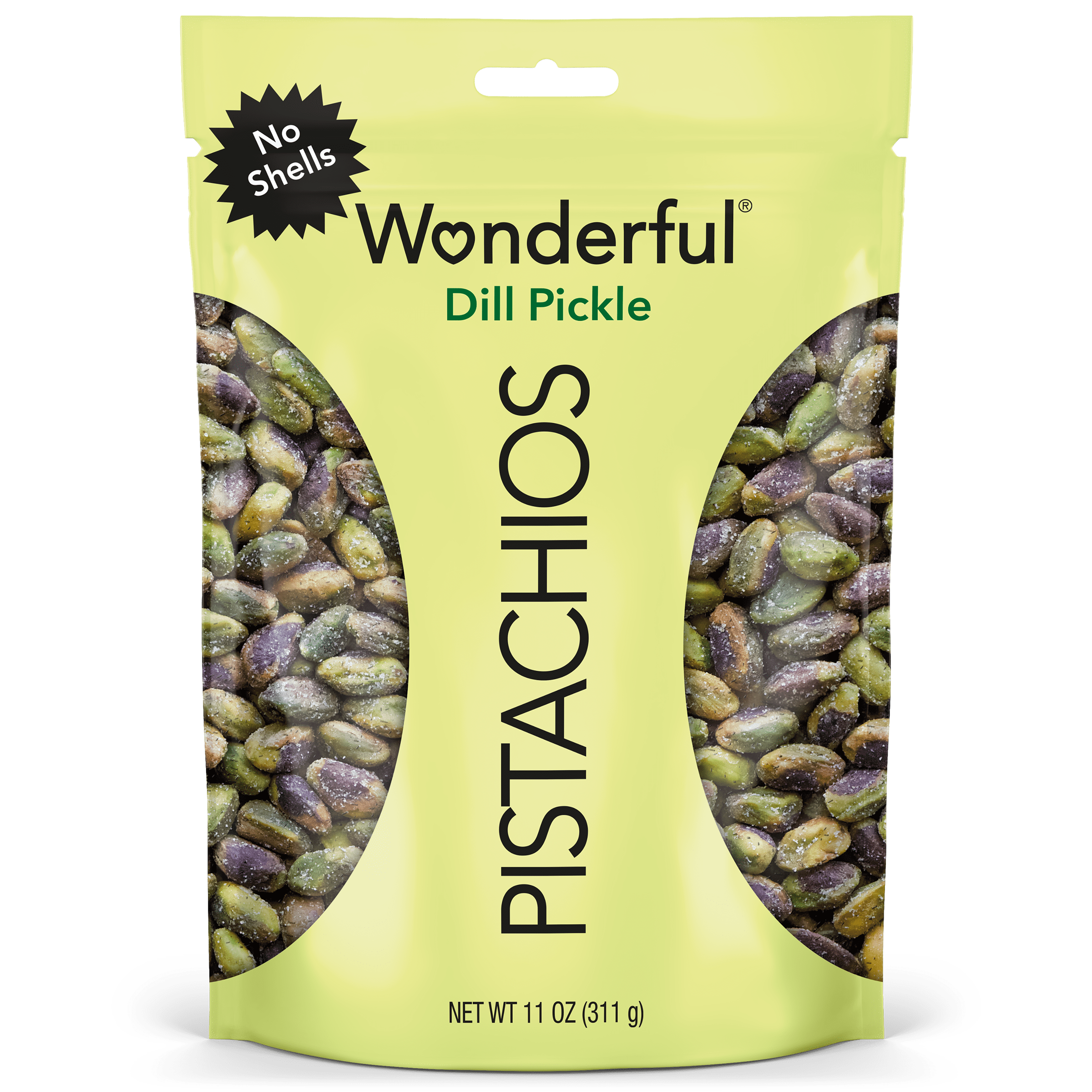 Wonderful Pistachios No Shells Dill Pickle Nuts, 11 Ounce Bag - Walmart.com