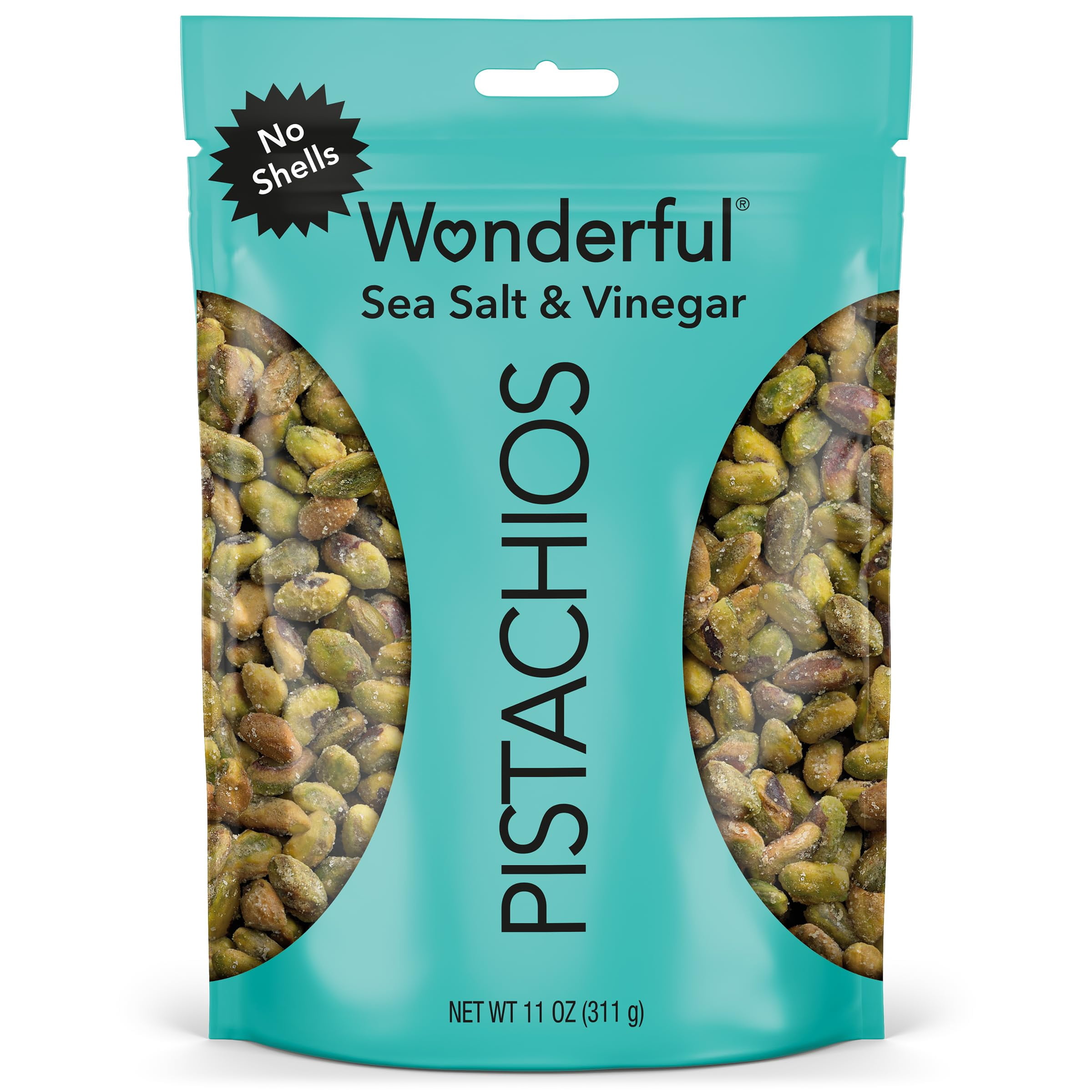 Wonderful Pistachios No Shells, GGA1 Sea Salt & Vinegar Flavored Nuts ...