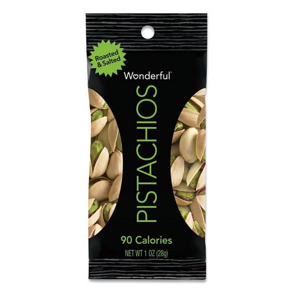 Wonderful Pistachios, Roasted And Salted, 1 Oz Pack, 12/box | Bundle of ...