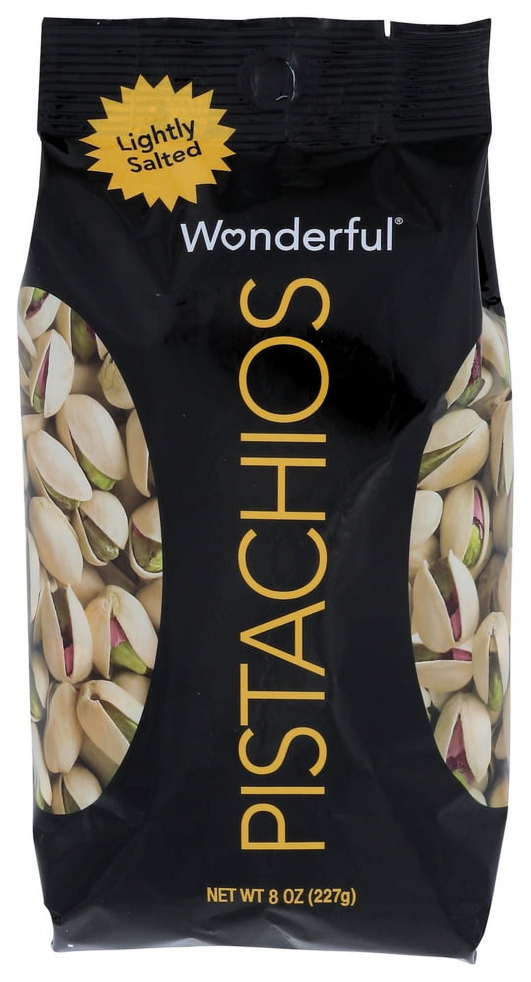 Wonderful Pistachios Roasted &, Resealable Bag, Lightly salted Nuts, 8 ...