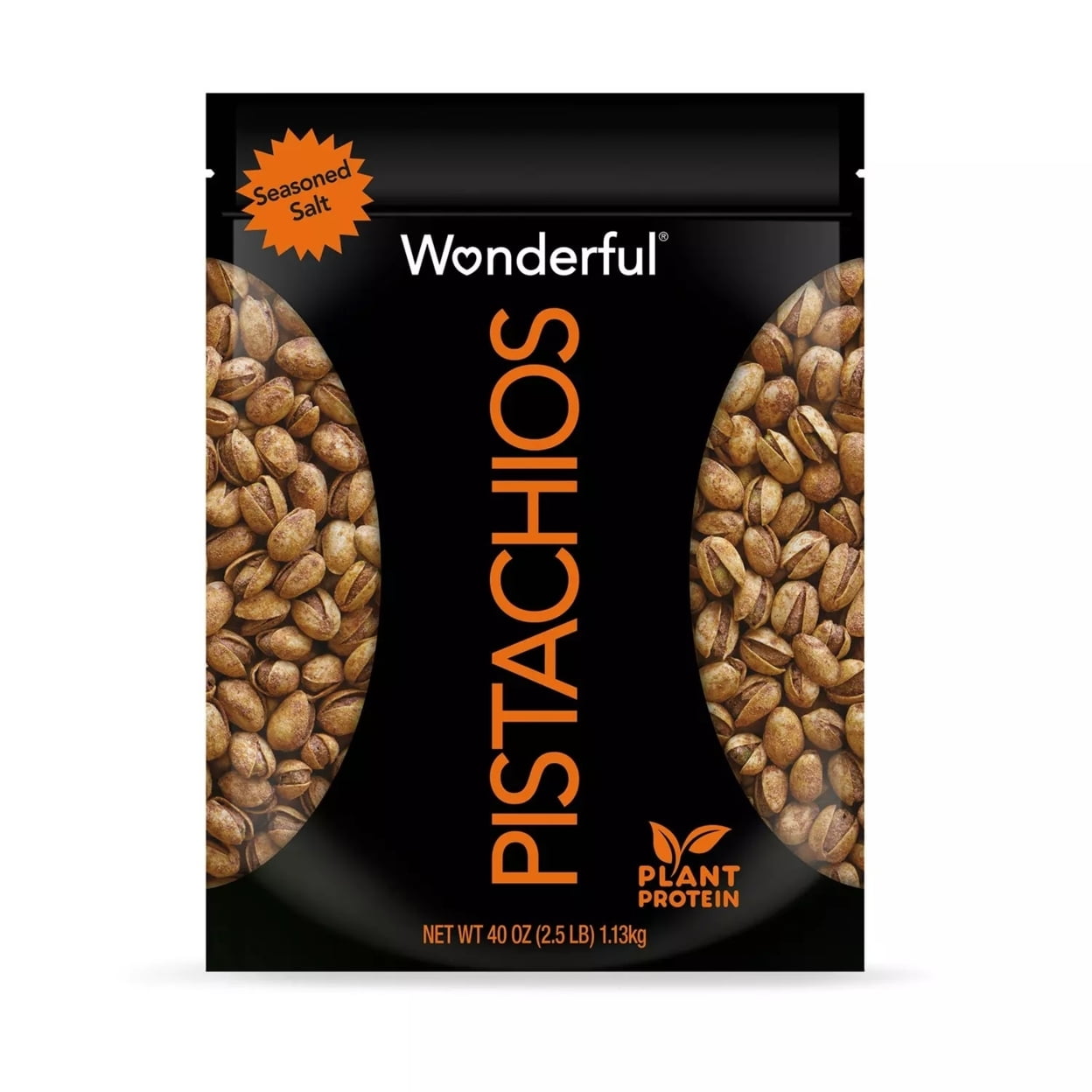 Wonderful Pistachios, Salty Snack with Shells, Seasoned Salt Flavored ...