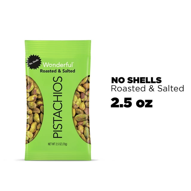 Wonderful Roasted & Salted Pistachios, 2.5 oz - Walmart.com