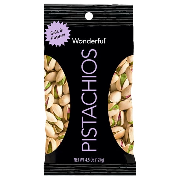 Wonderful Salt & Pepper Pistachios, 4.5 oz - Walmart.com