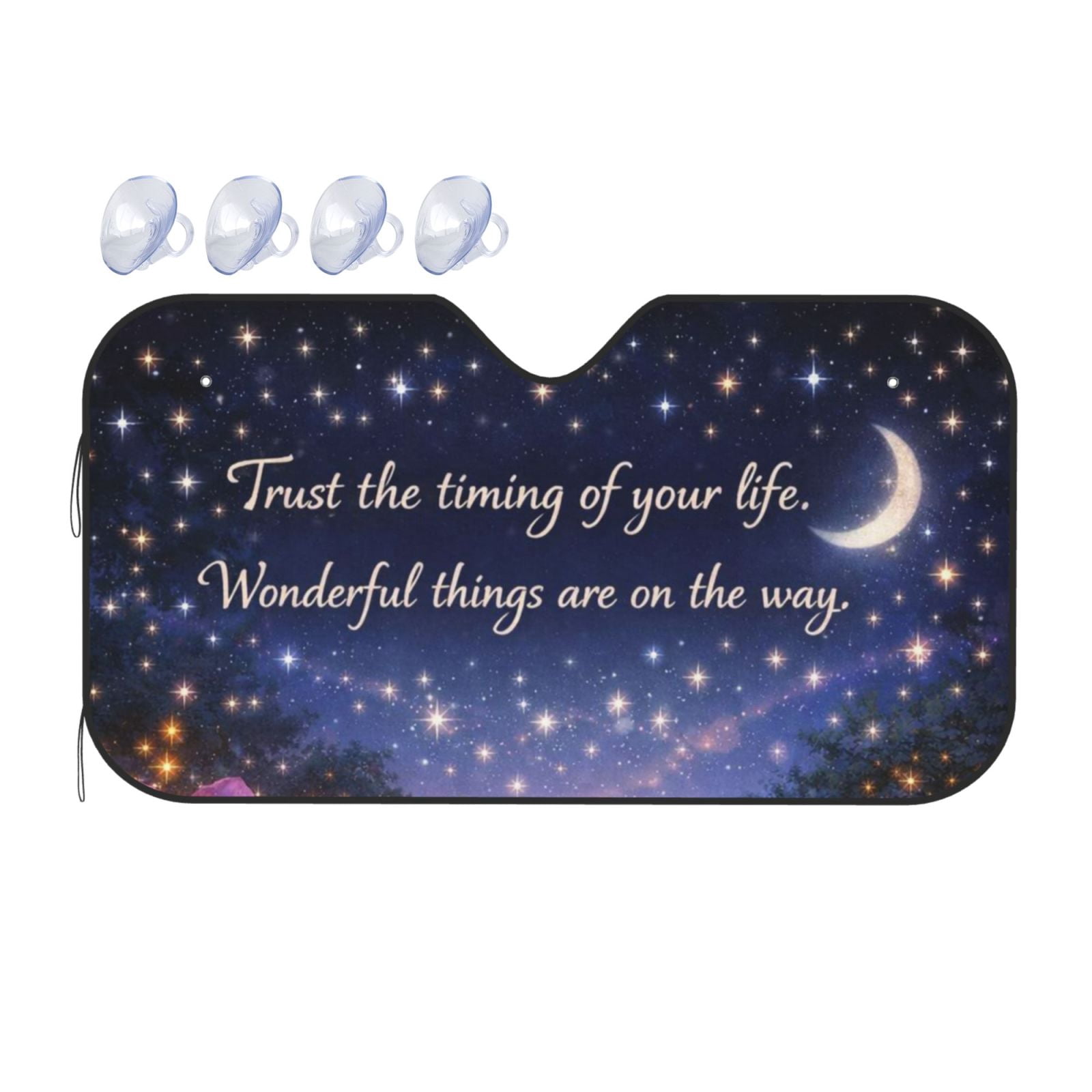 Wonderful Things Are On The Way Foldable Car Windshield Sun Shade UV ...
