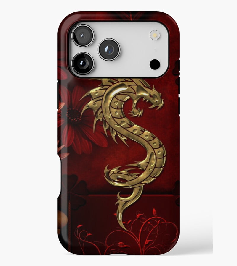 Wonderful golden chinese dragon M2892, Protective Case for iPhone 17 16 ...