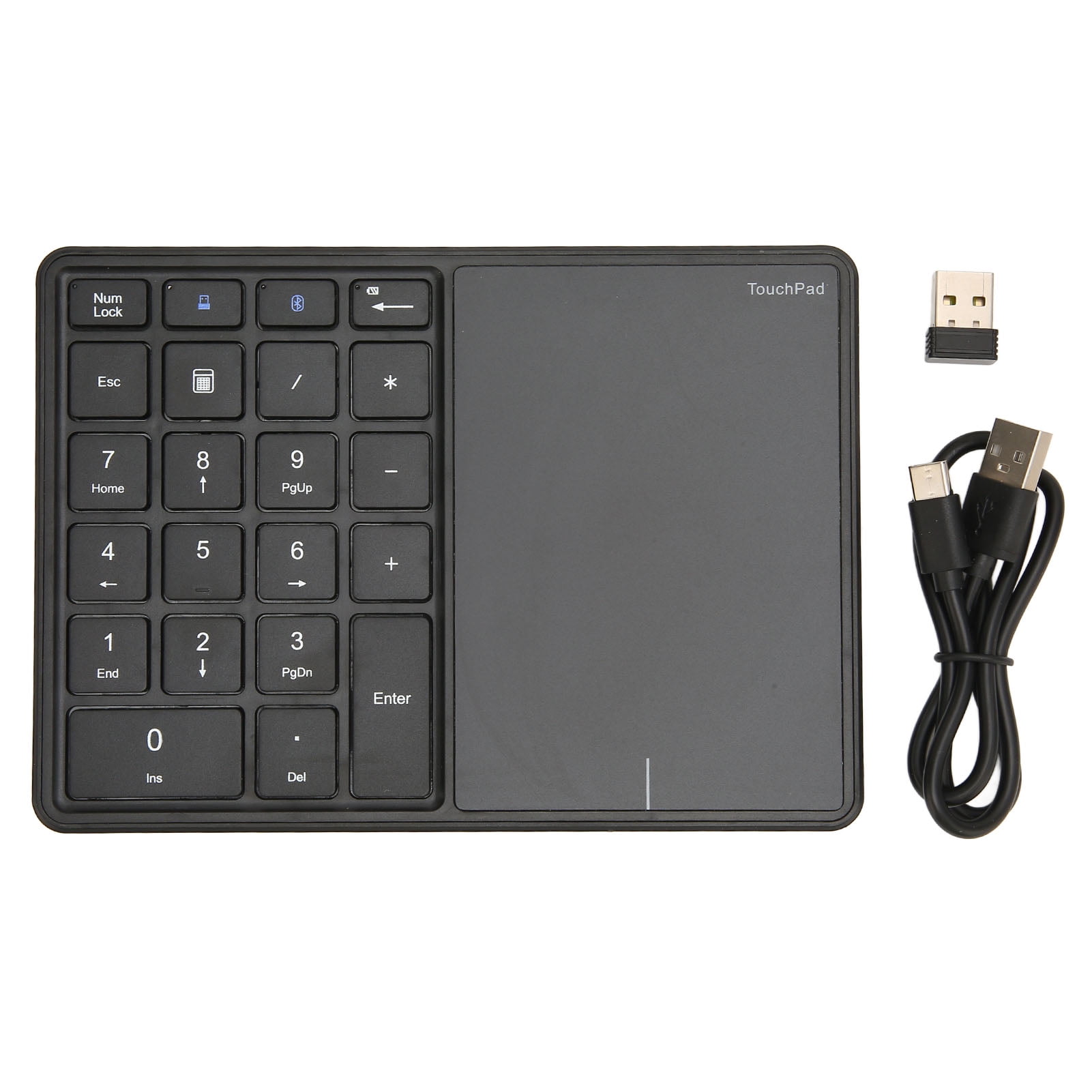 WonderfulMart Wireless Numeric Keypad 22 Keys Ergonomic Design 2.4G Wireless Dual Mode Number ...