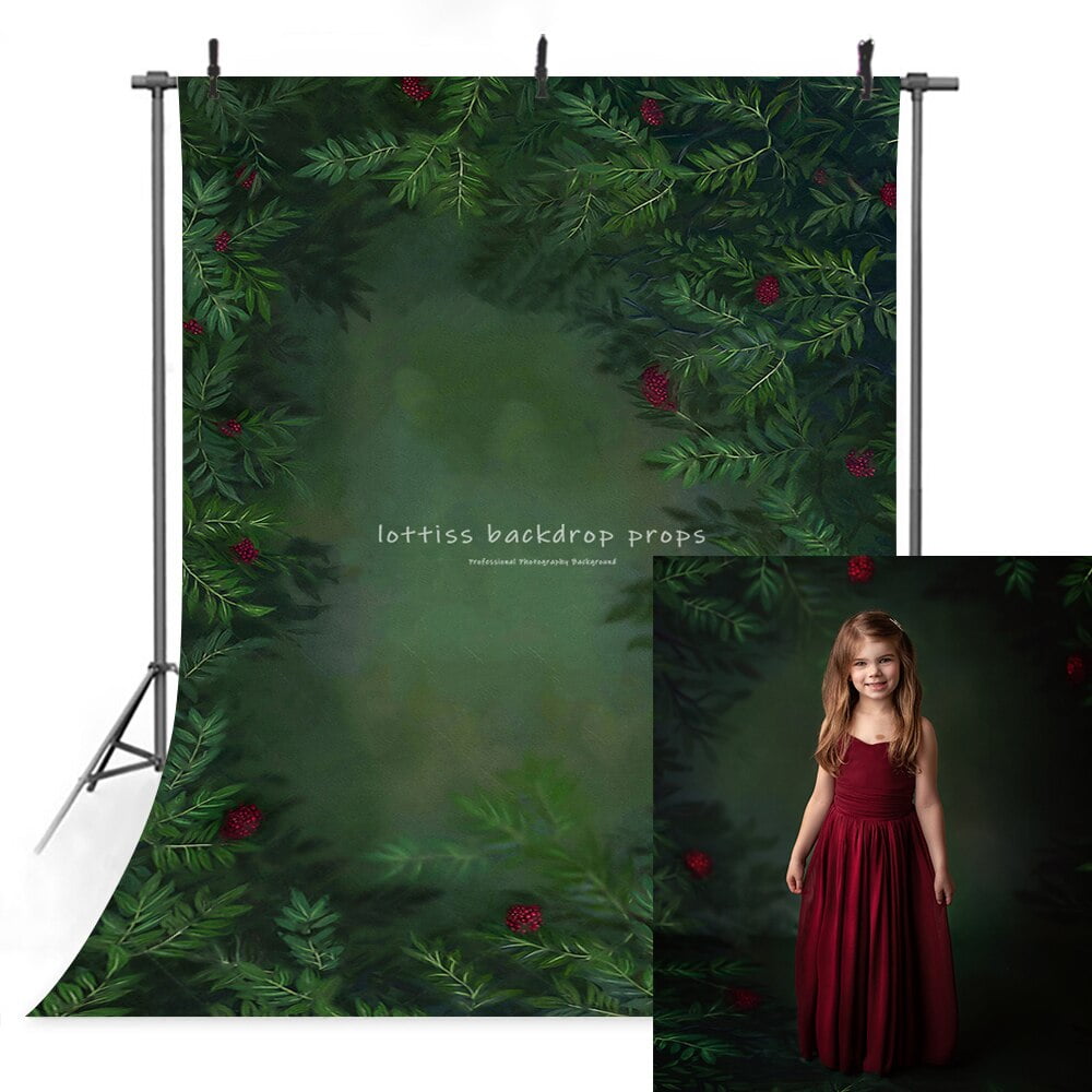Wonderland Backdrop Green Forest Newborn Girl Portrait Background ...