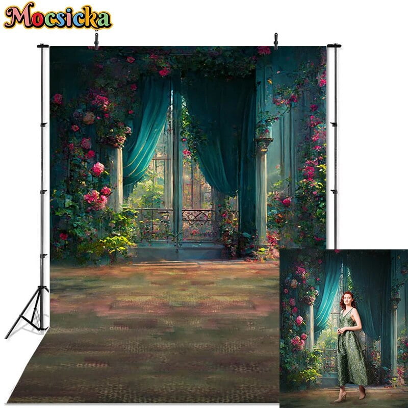 Wonderland Castle Photography Background Garden Flowers Decorative ...