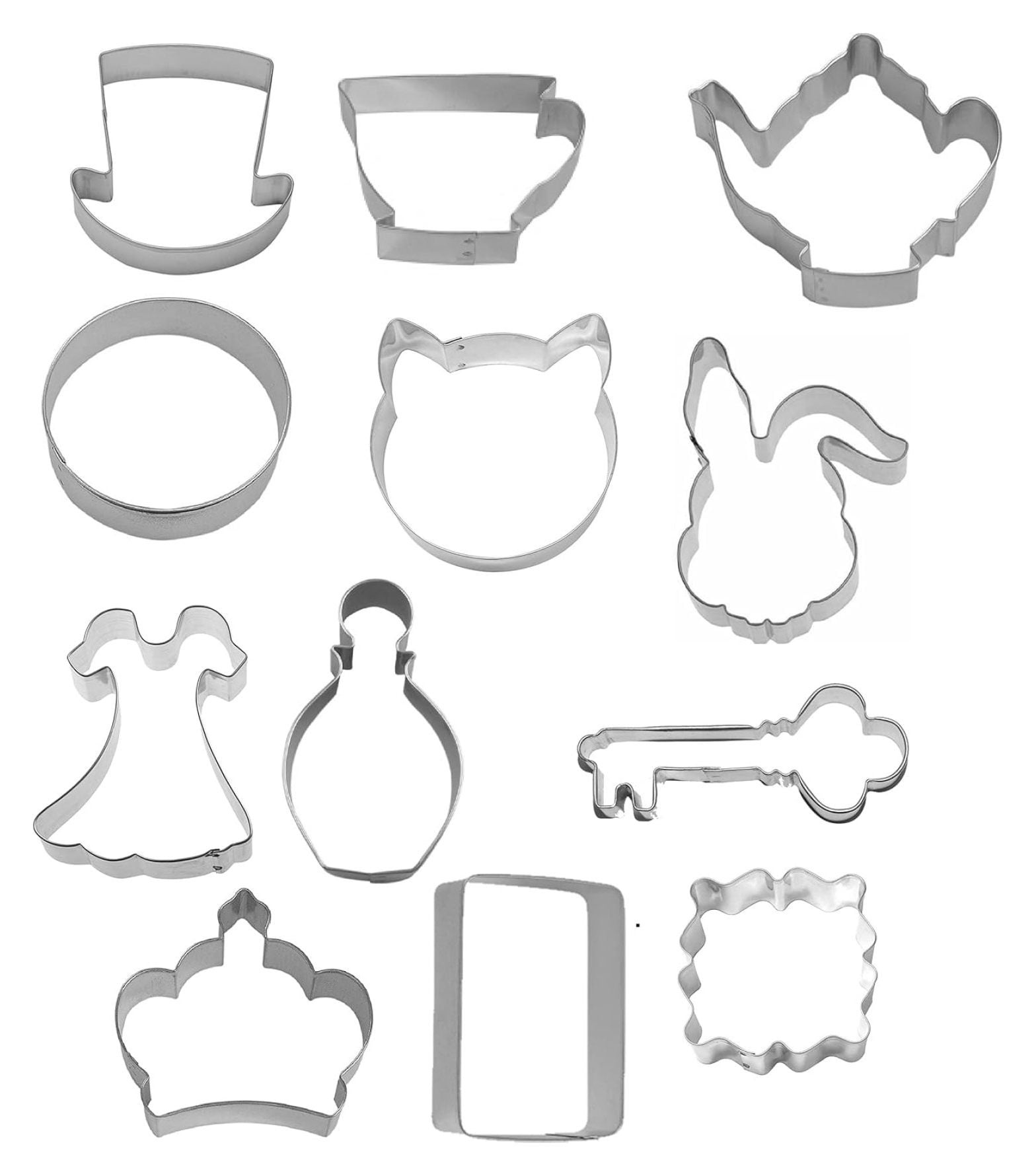 Wonderland Cookie Cutter 12 Piece Set from The Cookie Cutter Shop - Mad ...