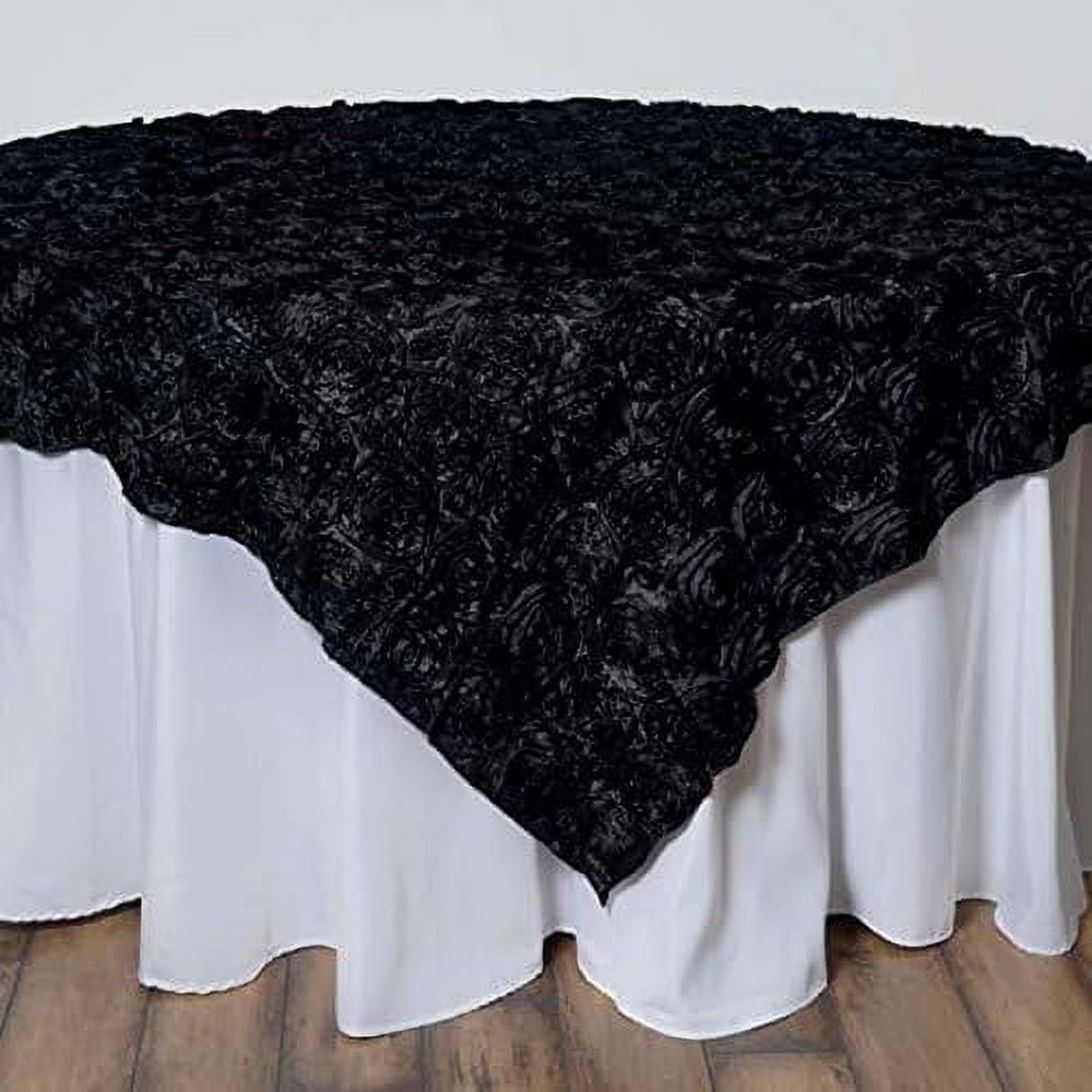 Wonderland Table Overlay 72"x72" - Black (Table Toppers) - Walmart.com