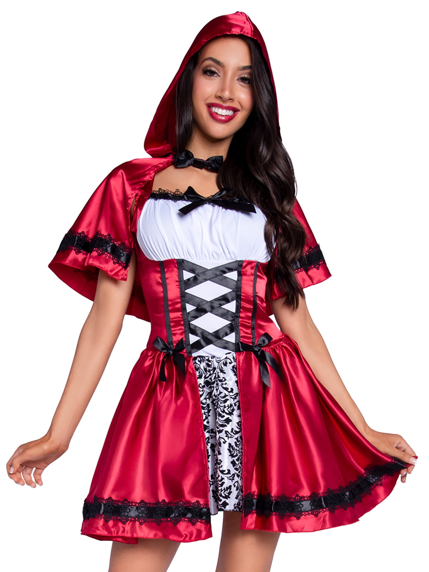 Wonderland Women's Female Halloween Gothic Red Riding Hood Fancy Dress ...