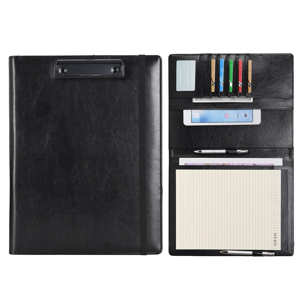 Wonderpool A4 PU Leather Clipboard Partfolio Notepad Forms Holders ...