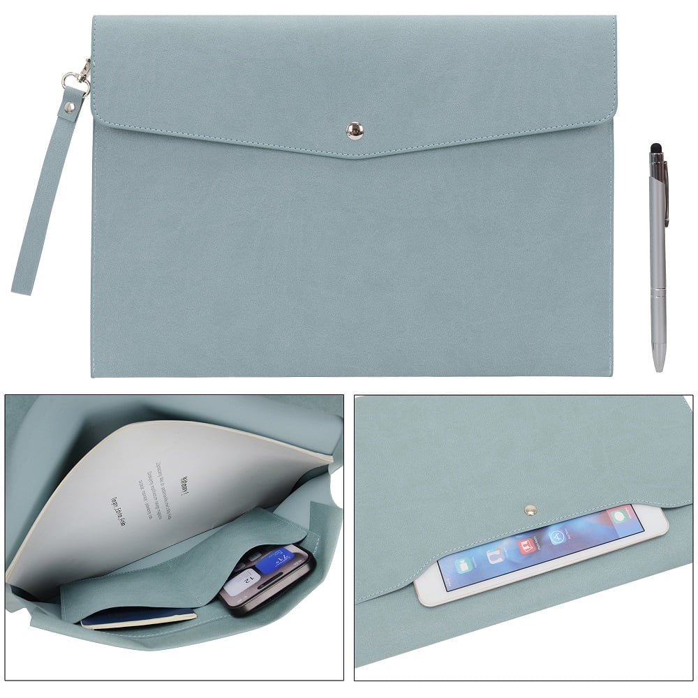 Wonderpool A4 PU Leather Envelope Documents File Portfolio Large ...