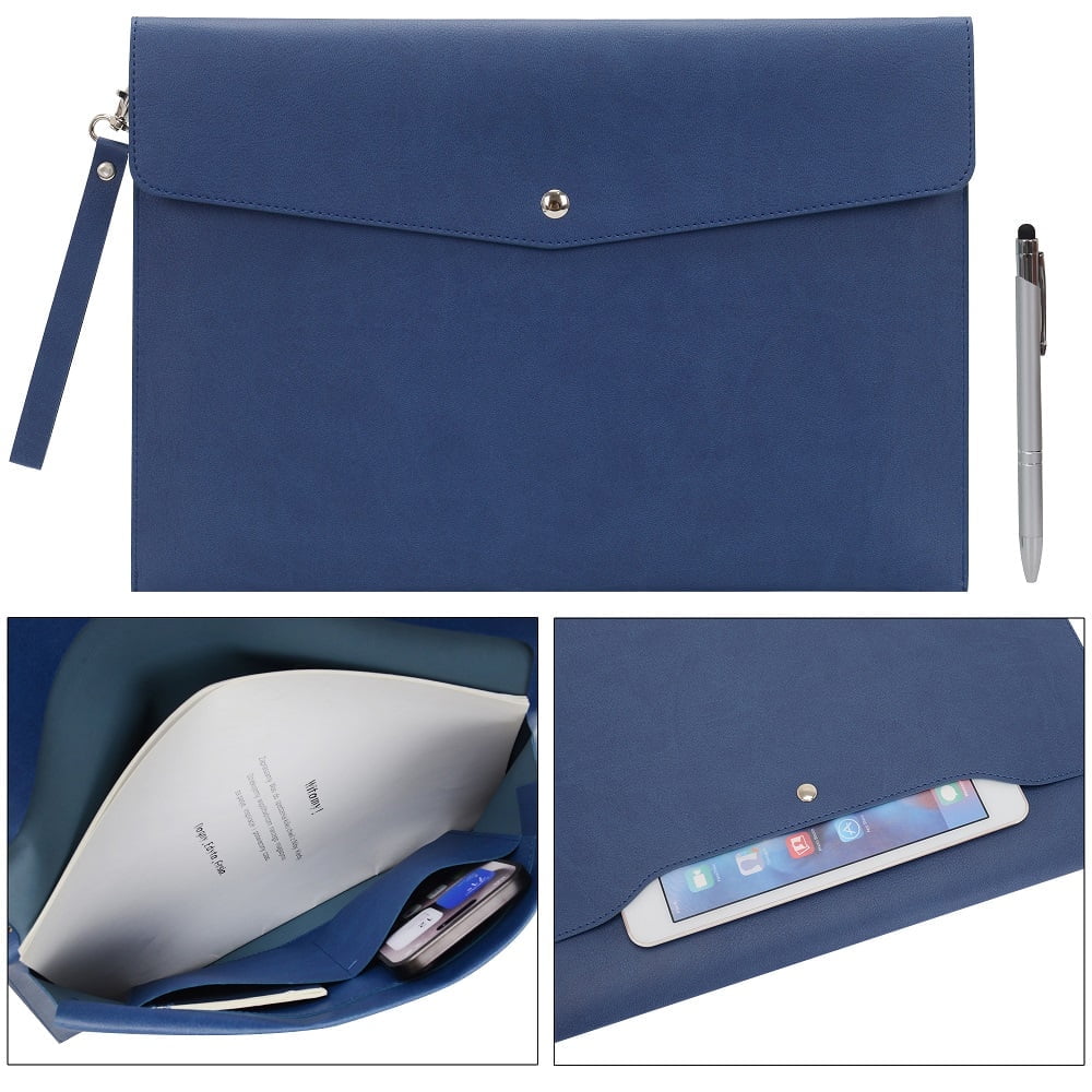 Wonderpool A4 PU Leather Envelope Documents File Portfolio ...