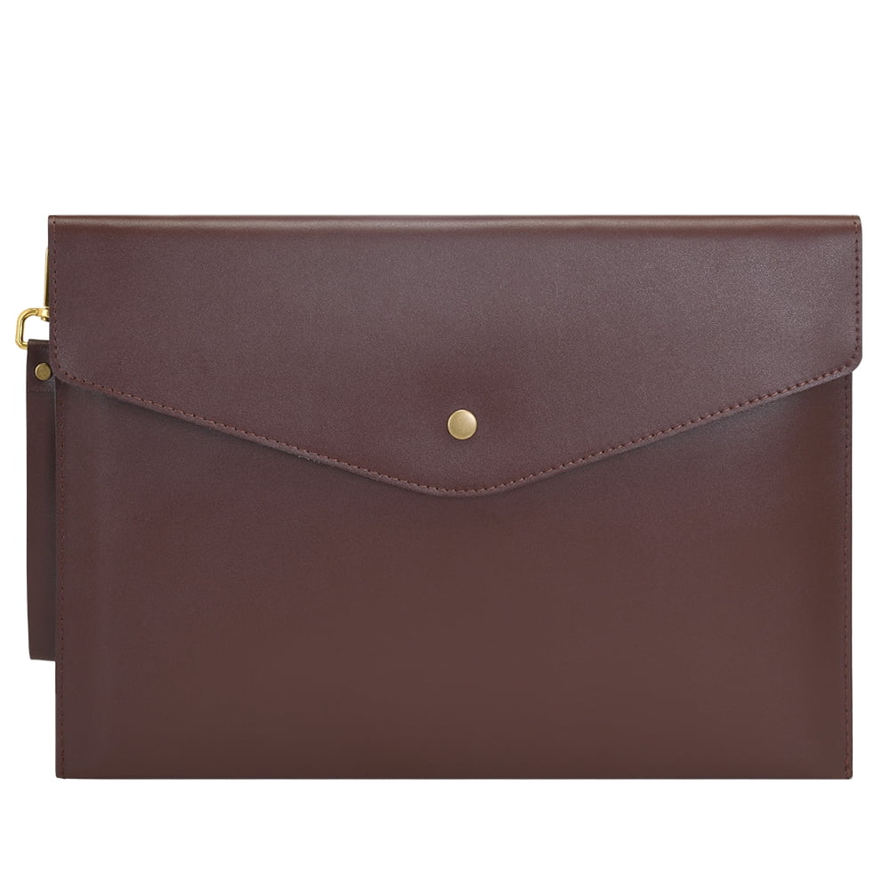 Wonderpool A4 Real Leather Multifunction Portfolio Envelope File Holder ...