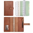 Wonderpool A6 Leather Journal Refillable Notebook Spiral Diary Binder ...