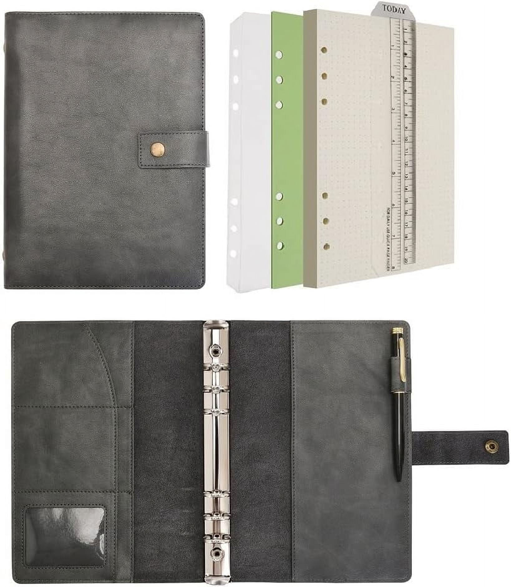 Wonderpool Leather Journal Refillable Notebook Spiral Diary Binder ...