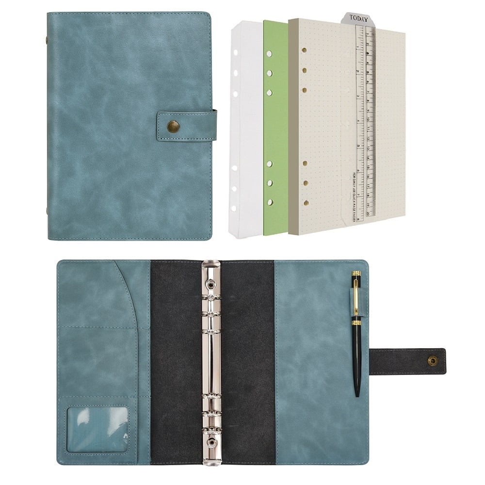 Wonderpool Leather Journal Refillable Notebook Spiral Diary Binder ...