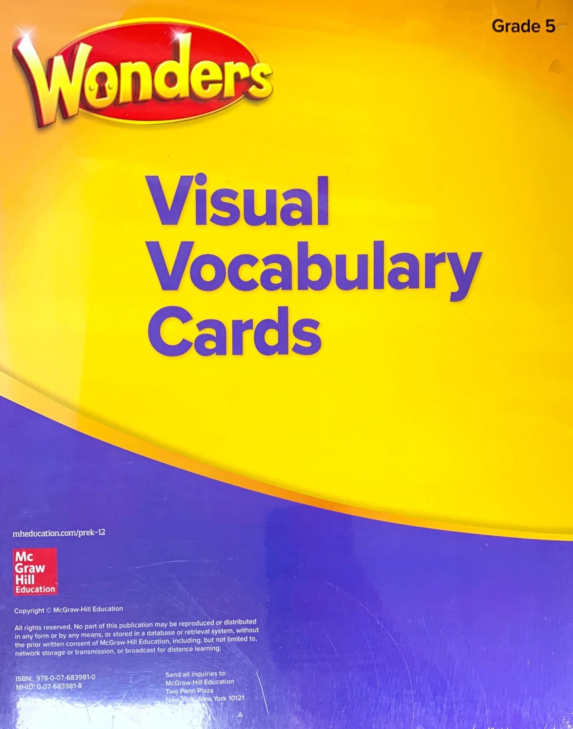 Wonders Visual Vocabulary Cards Grade 5 - Walmart.com