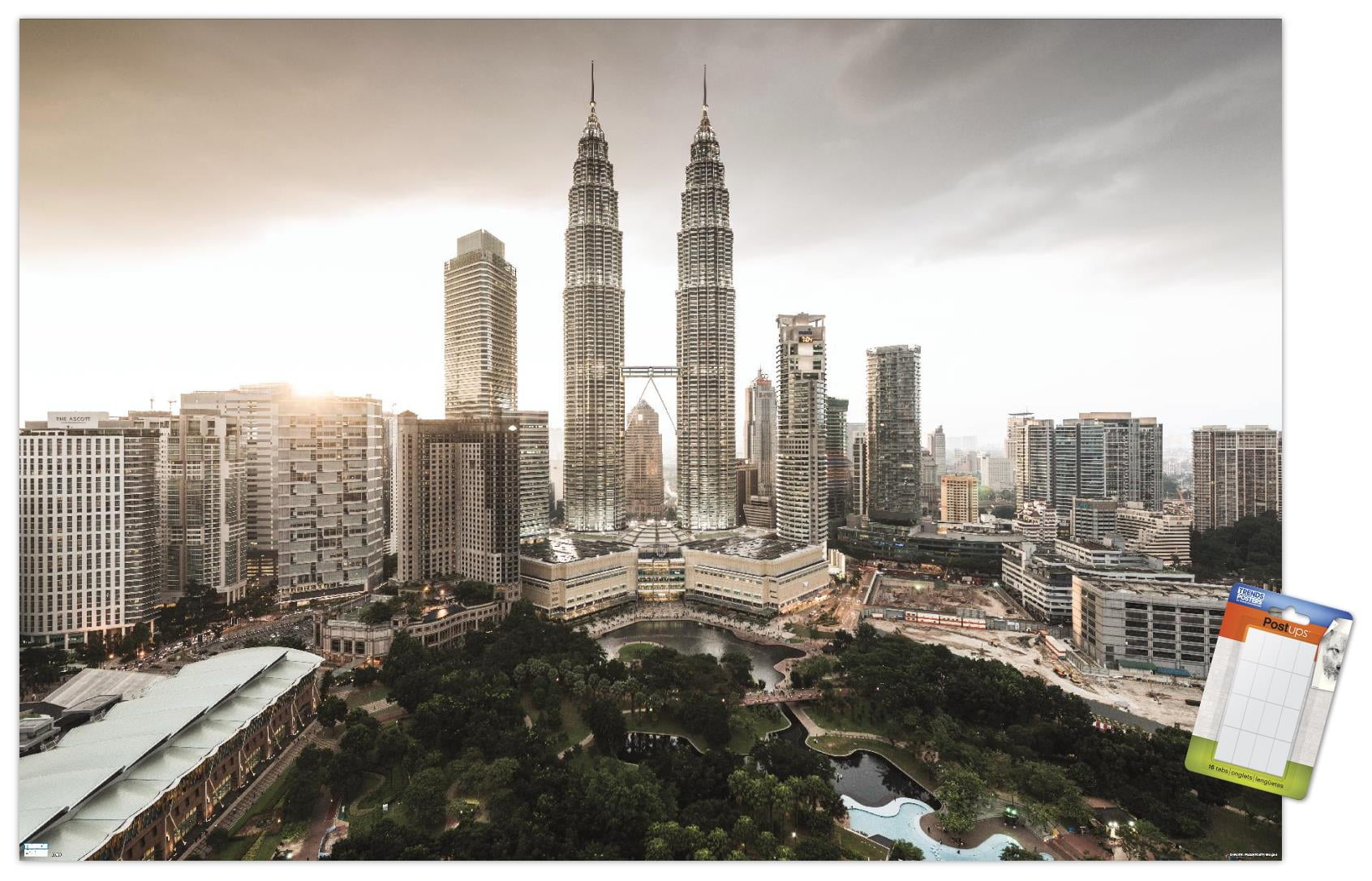 Wonders of the World - Petronas Towers Wall Poster, 22.375" x 34 ...