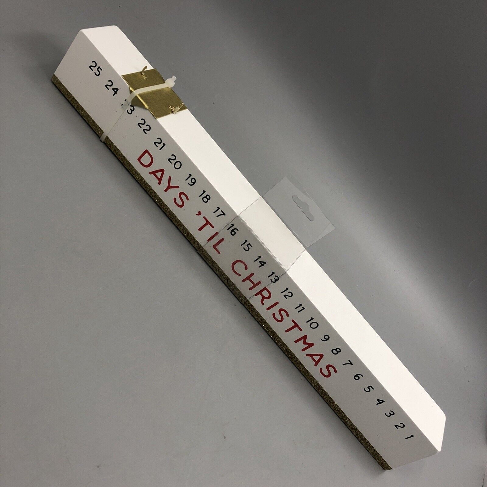 Wondershop Slide Countdown Calendar, 2021, White/Gold, 15" x 2" x 1.5 ...