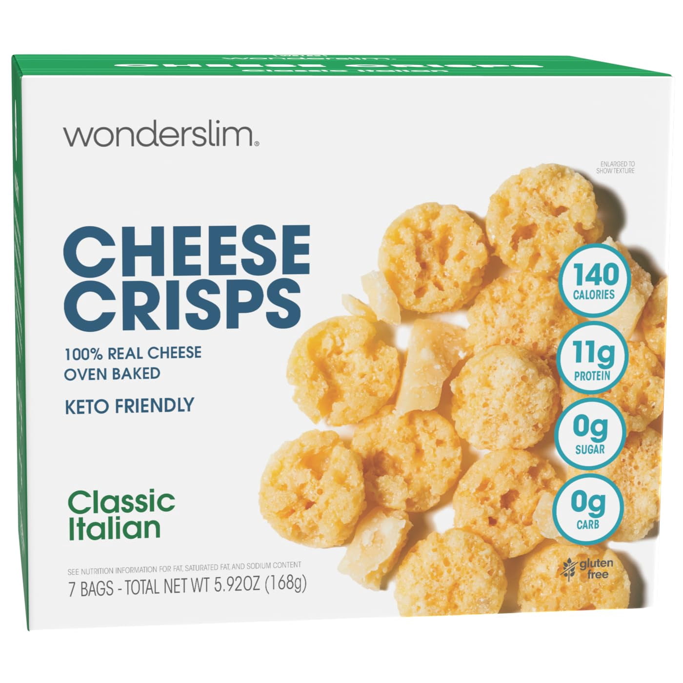 Wonderslim Cheese Crisps, Classic MSF2 Italian, Protein Snack, Low Carb ...