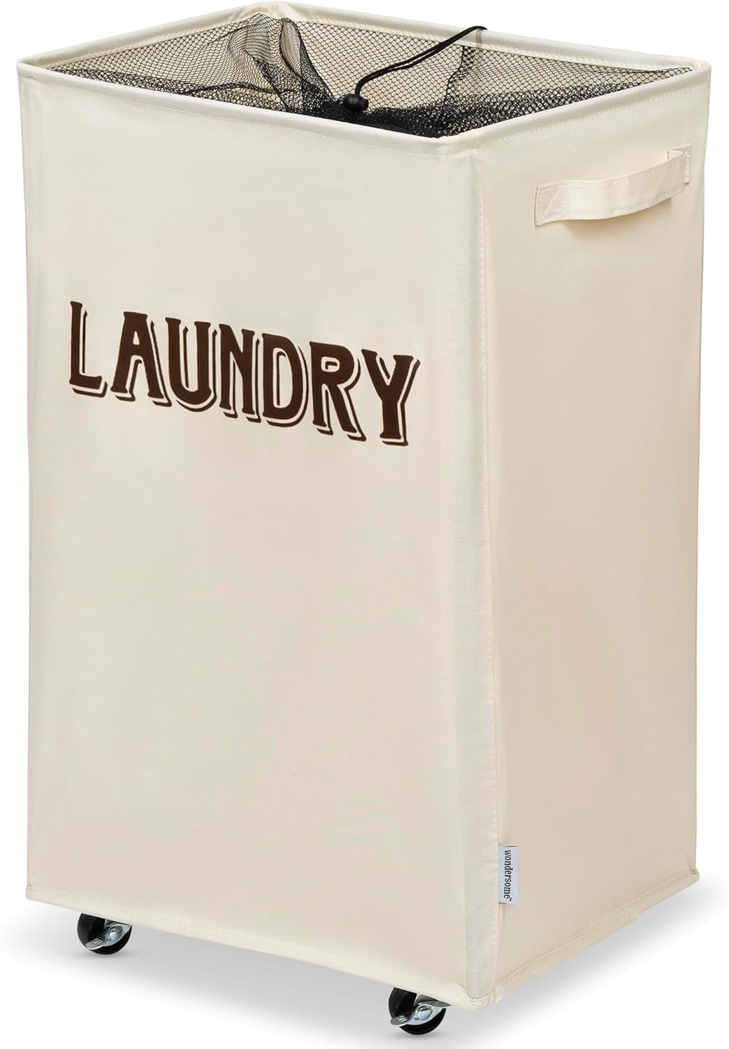Wondersome Laundry Hamper with Wheels Extra Large Collapsible Rolling ...