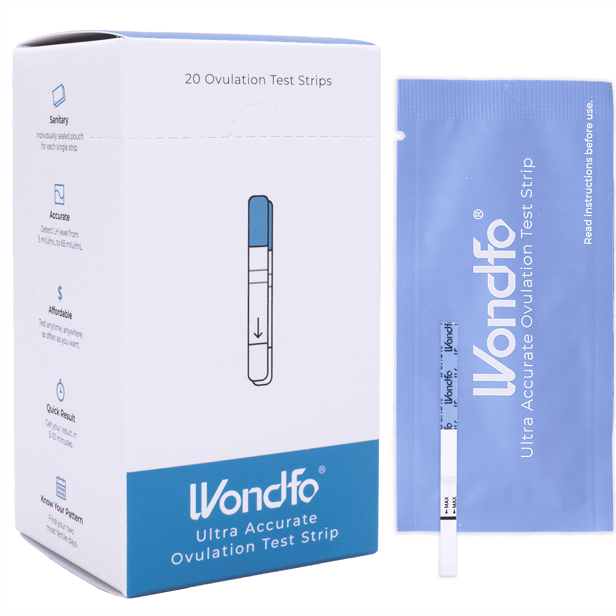 Wondfo Ovulation Test Strips, Quantitative LH Tracker for Fertility ...