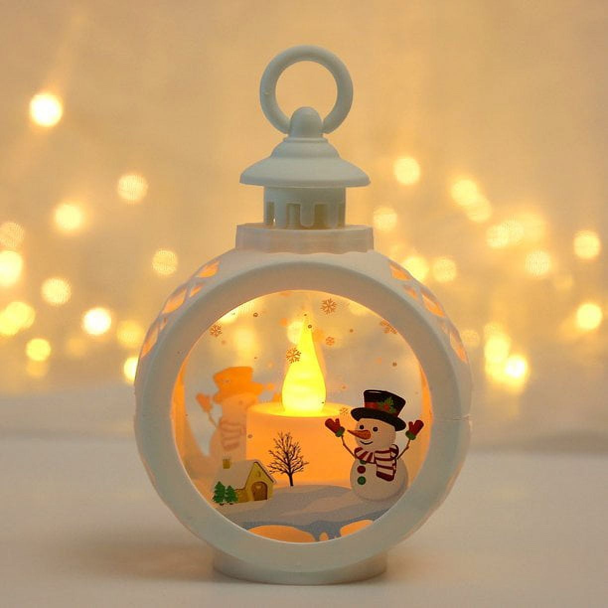Wondise Christmas Musical Snow Globe Lantern with 6 Hour Timer, 11.2 ...