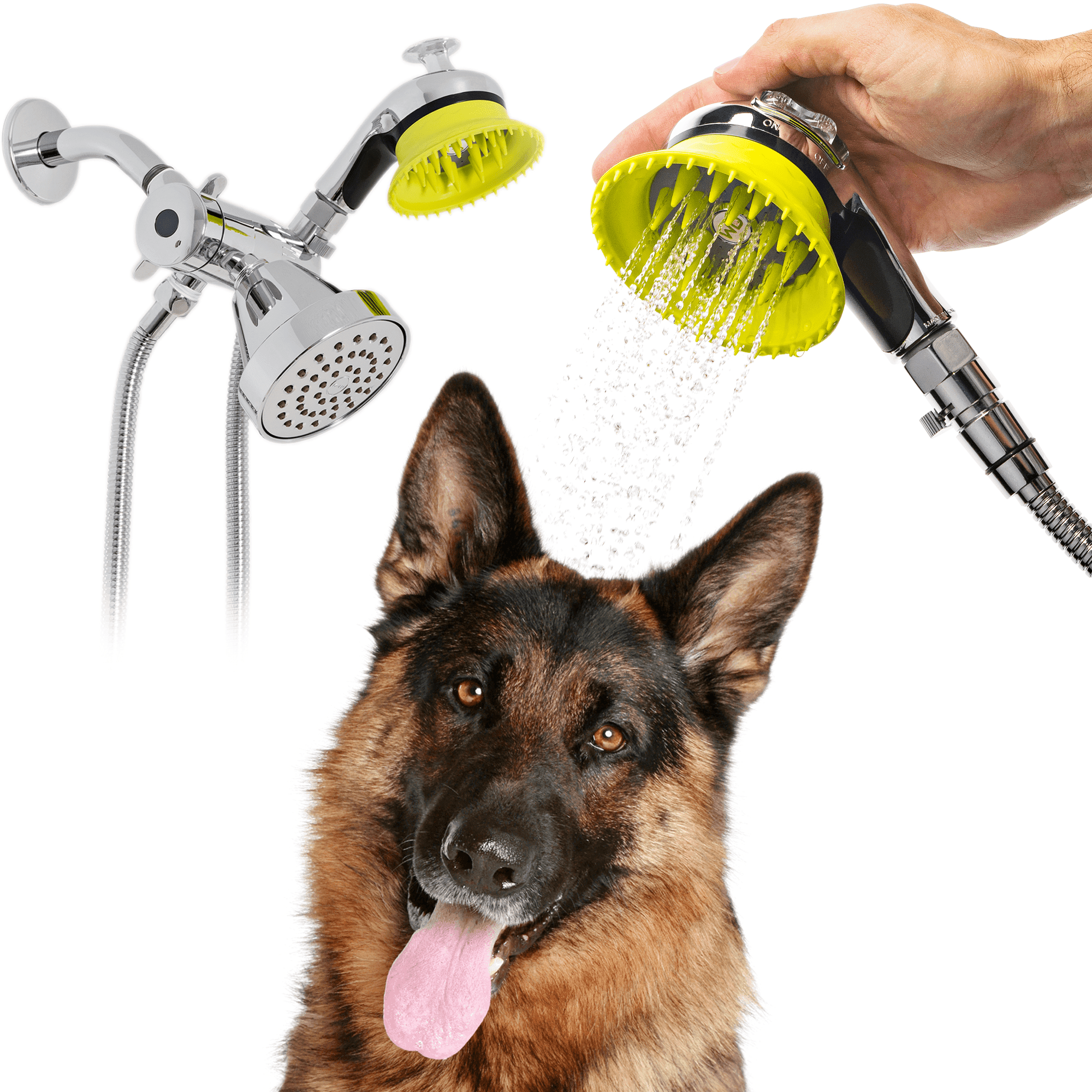 Wondurdog Deluxe Dog Wash Kit for Shower with Water Pressure Control ...