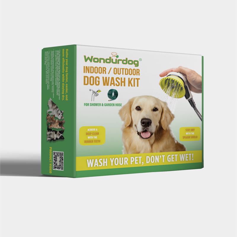 Wondurdog Quality Dog Wash Kit for Shower with Splash Guard Shield and ...