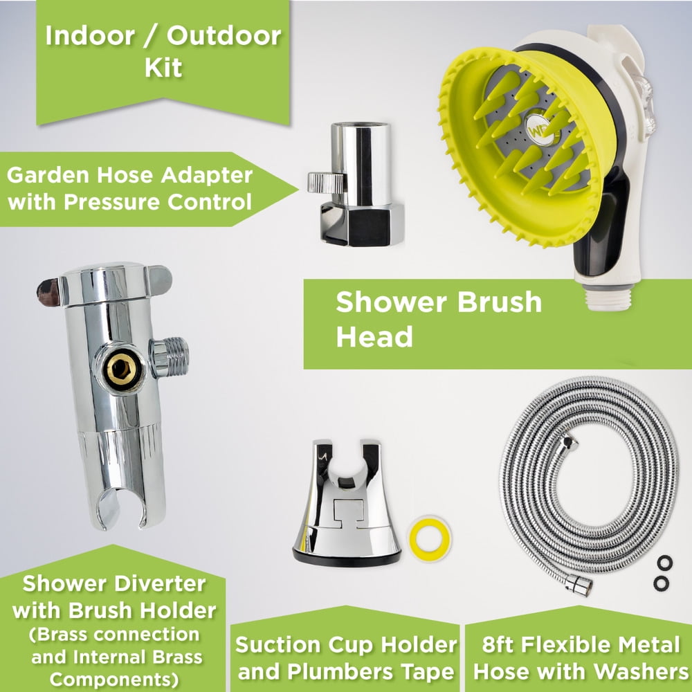 Wondurdog Quality Indoor / Outdoor Dog Wash Kit for Shower and Garden ...