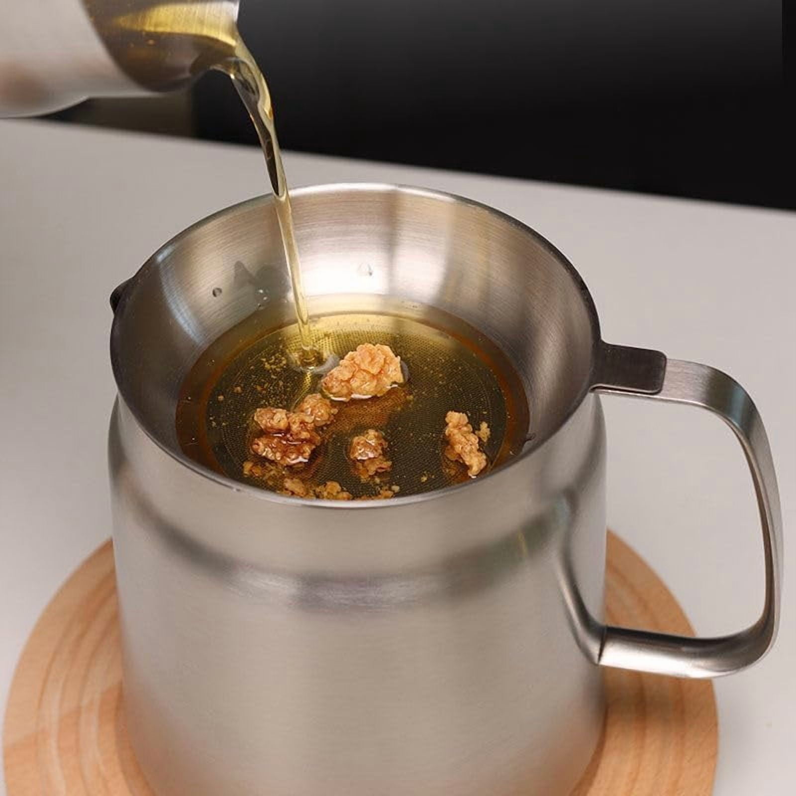 Wongfey Oil Pot, New Upgrade Stainless Steel Frying and Oil Filter Pot ...