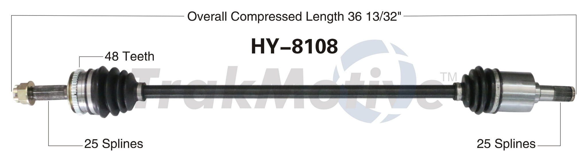 Wonh Hy-8108 Cv Axle Shaft Fits select: 2006-2011 HYUNDAI ACCENT, 2006 ...