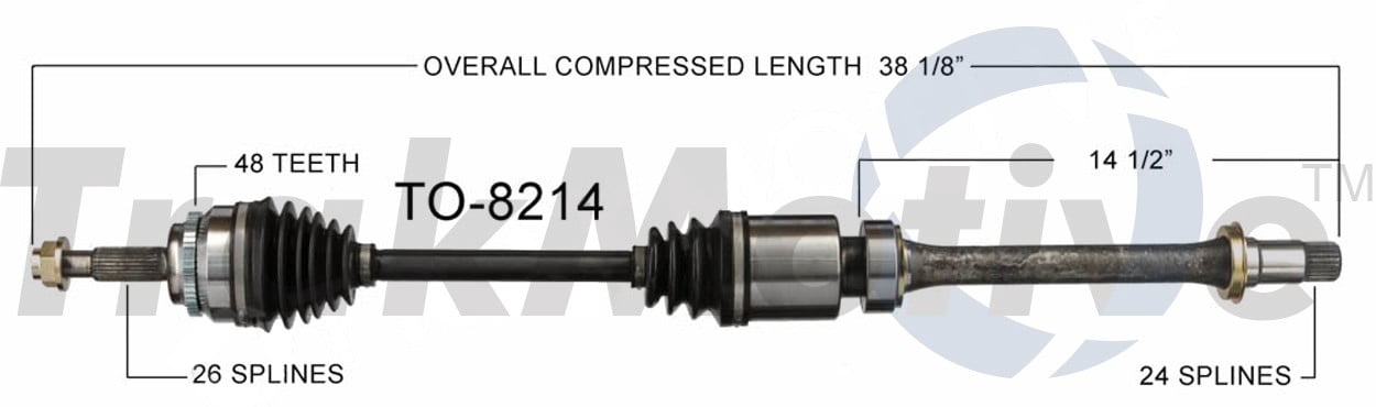 Wonh TO-8214 CV Axle Shaft - Walmart.com