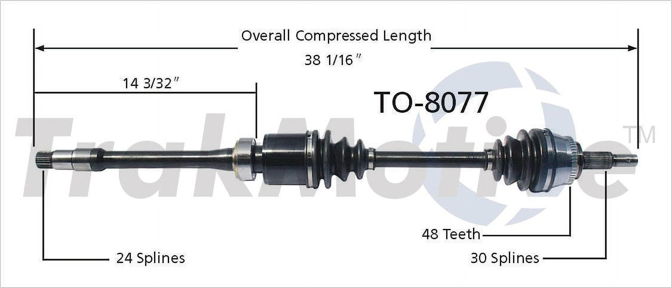 Wonh To-8077 Cv Axle Shaft Fits select: 2002-2006 LEXUS ES, 2002-2003 ...