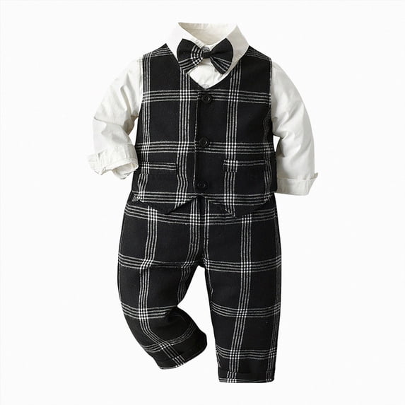 Wonitaaizi Baby Boy Gentleman 3 Pieces Shirt Jacket Jeans Set Toddler ...