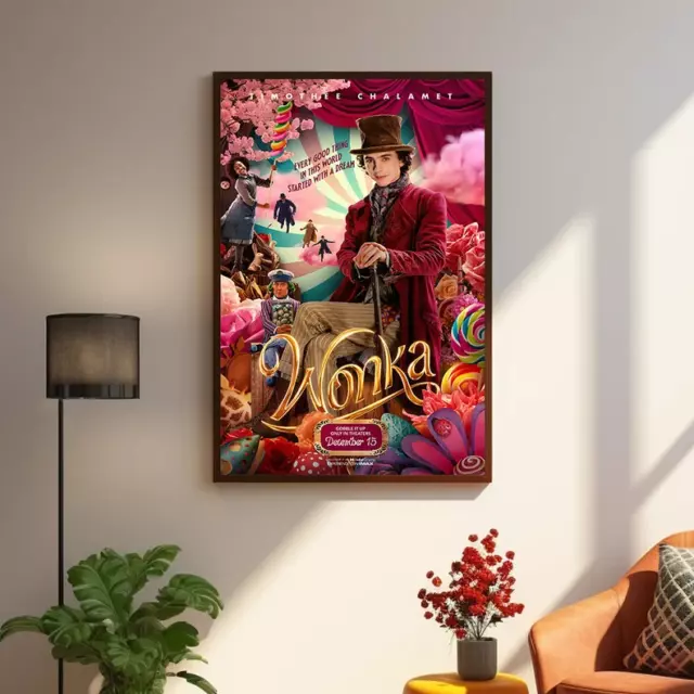 Wonka (2023) Movie Poster, Timothã©E Chalamet Classic Movie Poster, Wonka (2023) NO FRAMED ...
