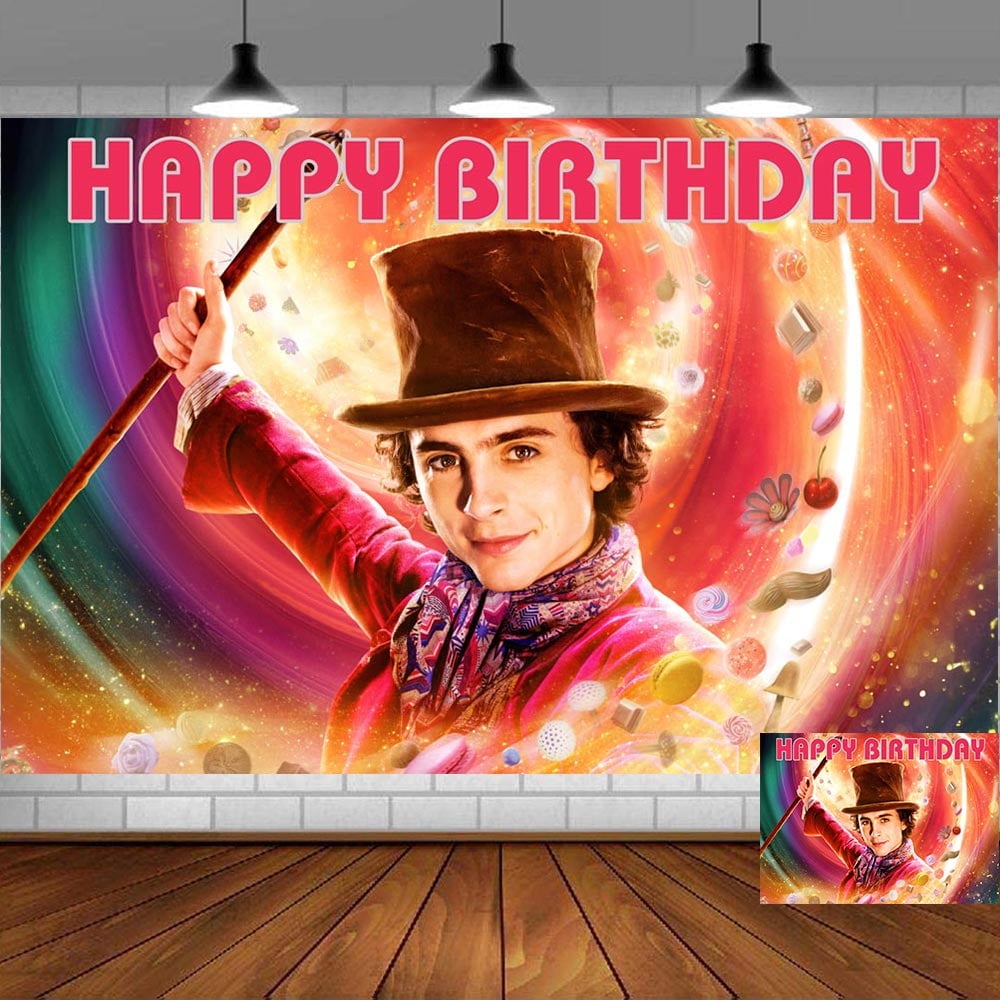 Wonka Backdrop Banner Party Supplies Poster Movie Theme Background for ...