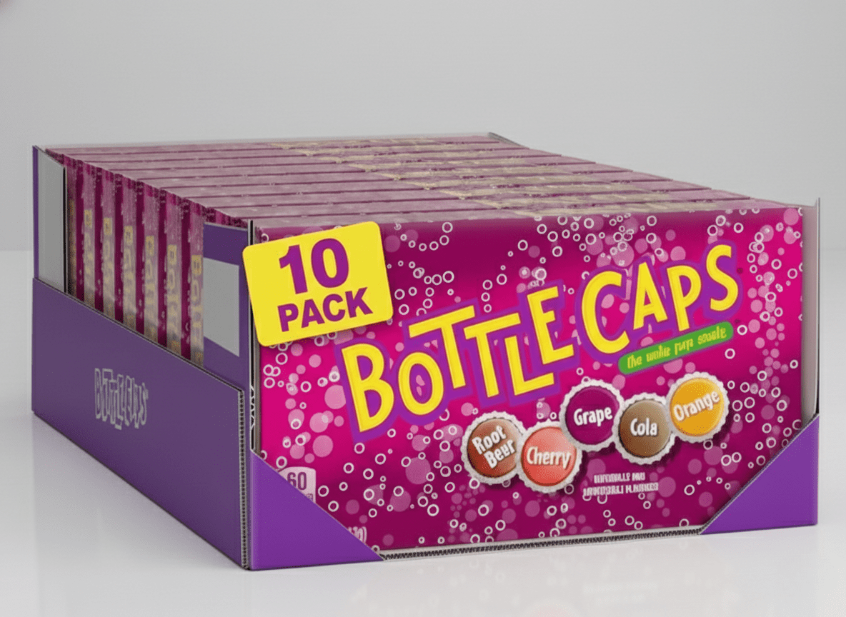 Wonka Bottle Caps, Fizzy Hard Candy, 5 Ounce Theater Candy Boxes (Pack ...