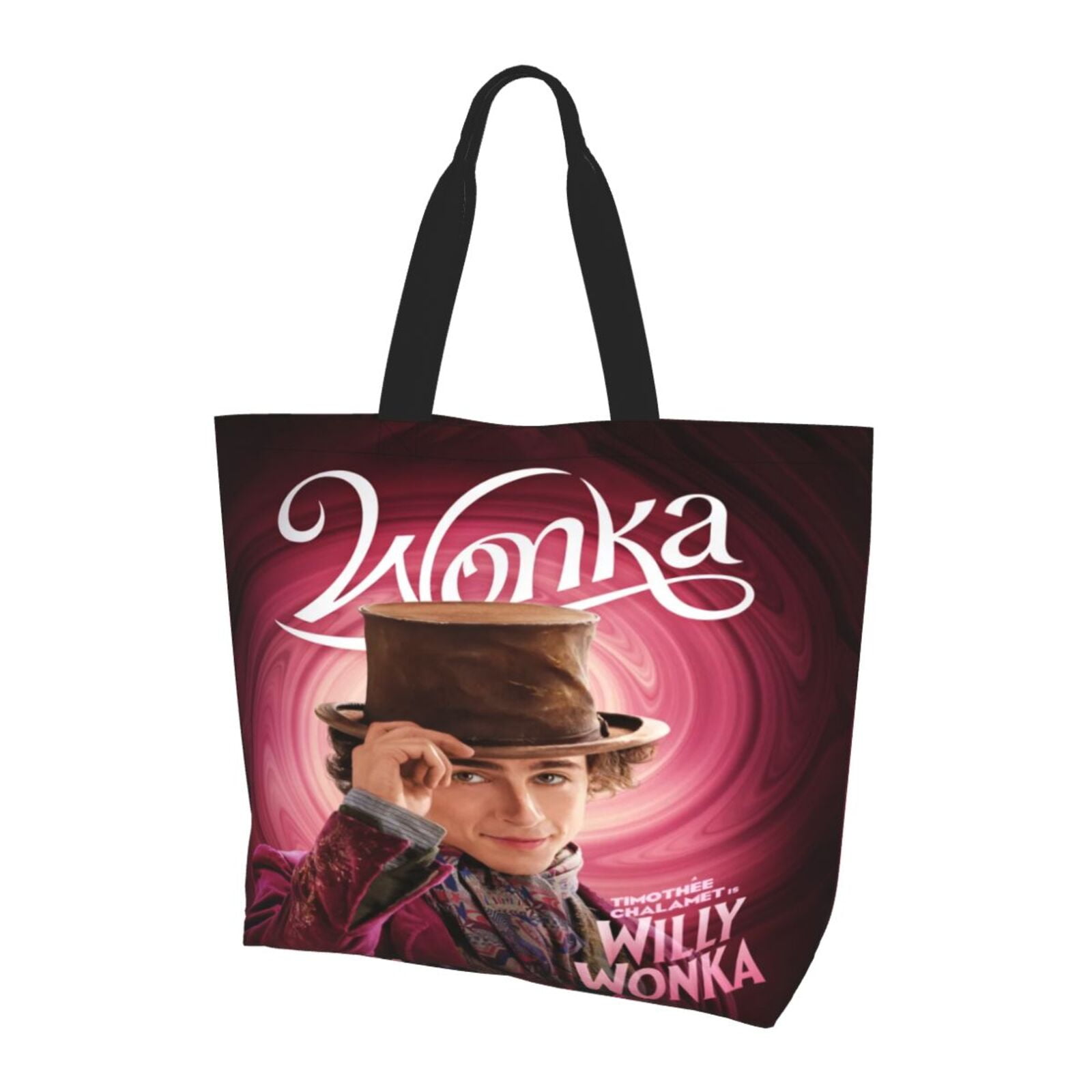 Wonka Cute Extra Large Canvas Tote Bag for Gym Beach Travel Reusable ...