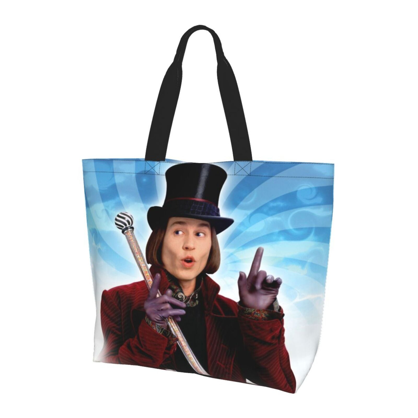 Wonka Cute Extra Large Canvas Tote Bag for Gym Beach Travel Reusable ...