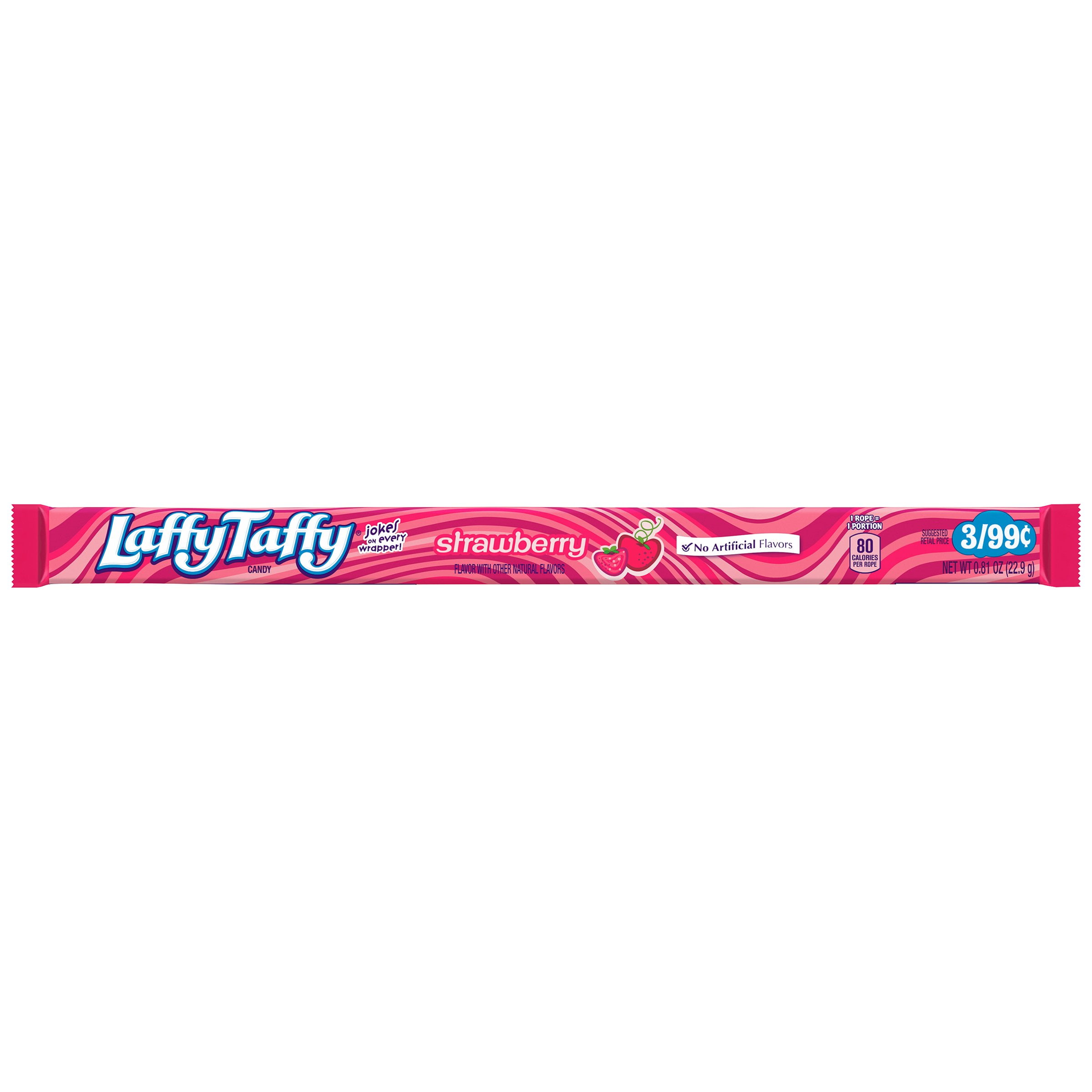 Wonka Laffy Taffy Rope, Strawberry, 0.81 Ounce - Walmart.com