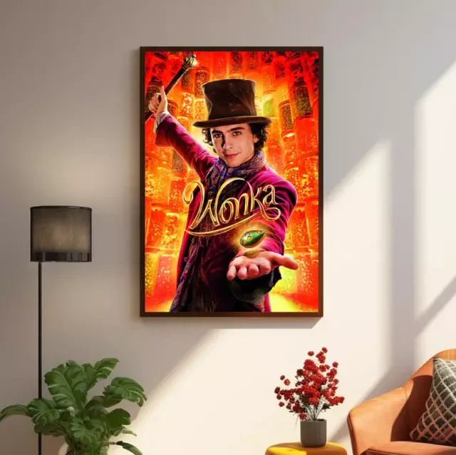 Wonka Movie Poster, Timothã©E Chalamet Classic Movie Poster, Wonka (2023) Classic NO FRAMED ...