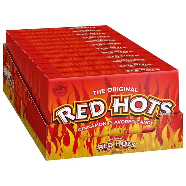 Wonka Red Hots, Cinnamon Flavored Hard Candy, 5.5 Ounce Theater Candy ...