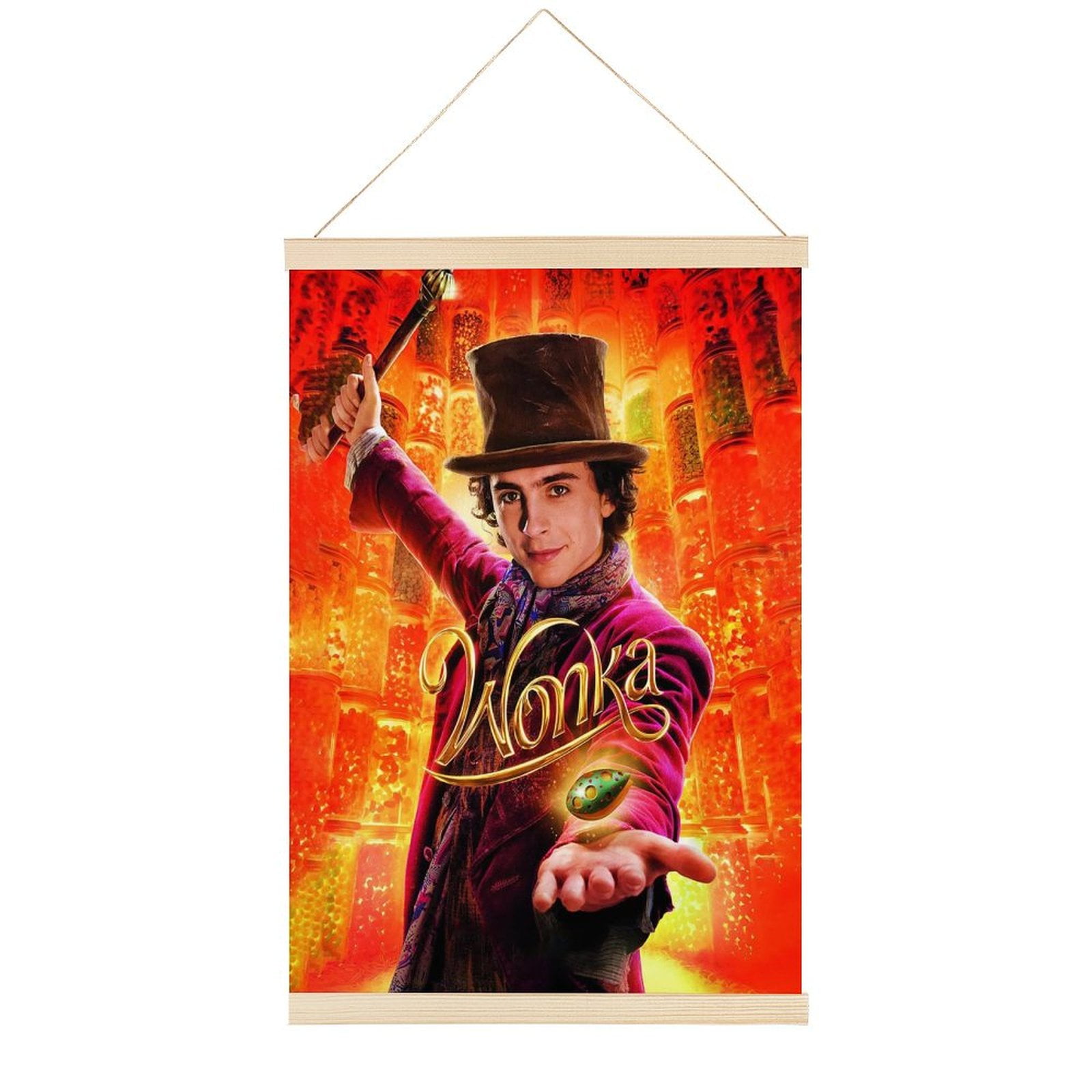 Wonka Scroll Magnetic Poster Wall Picture Art Wood Frame Hanging Print ...