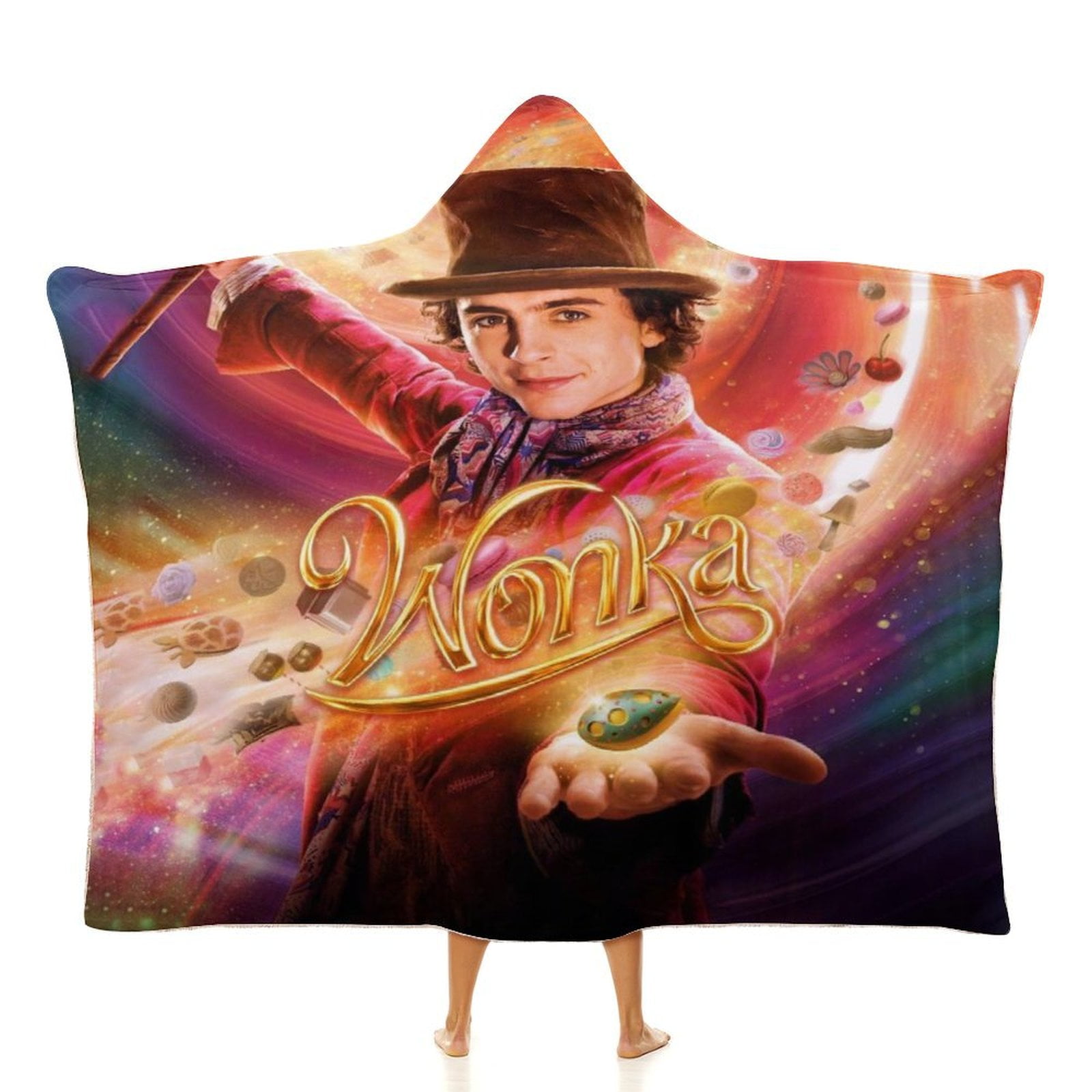 Wonka Wearable Blanket Hoodie Throw Blanket Robe Cloak Blanket 40"x50 ...