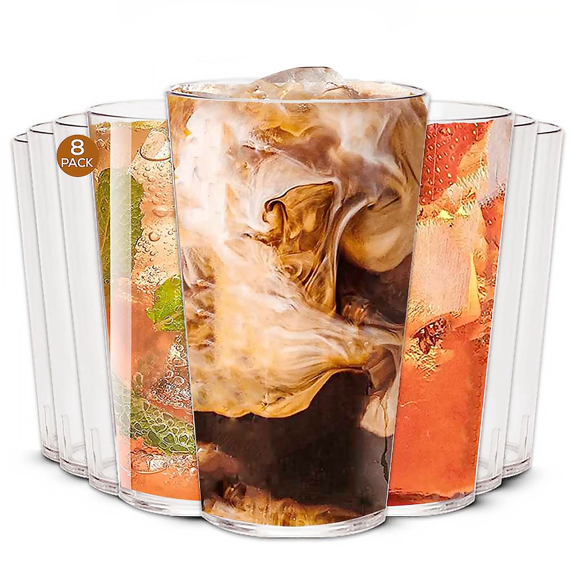 Wonkyware 12oz Tritan Plastic Tumbler Cup set of 8 - Walmart.com